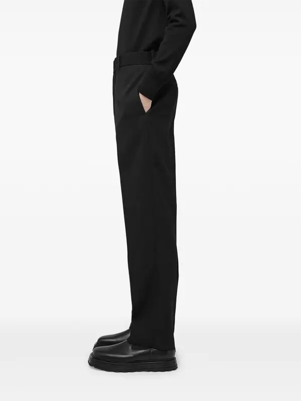 JIL SANDER Straight-leg Wool Trousers - Black