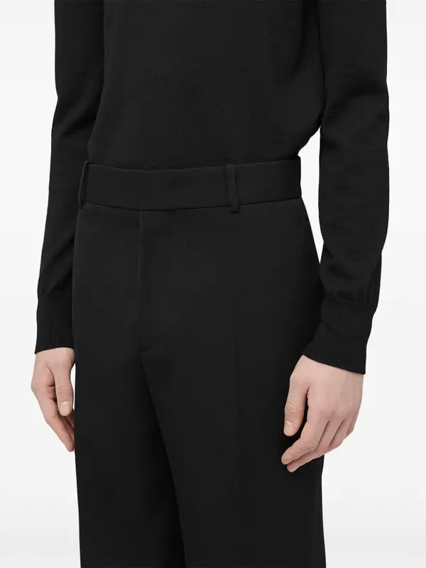 JIL SANDER Straight-leg Wool Trousers - Black