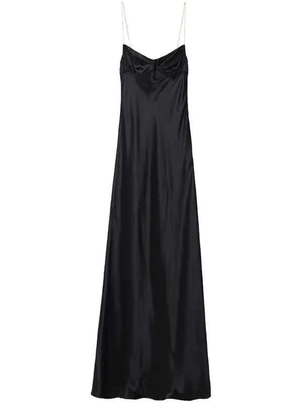 Miu Miu Chain-straps Silk Dress
