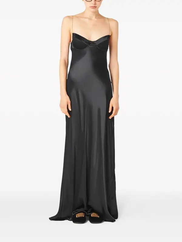 Miu Miu Chain-straps Silk Dress