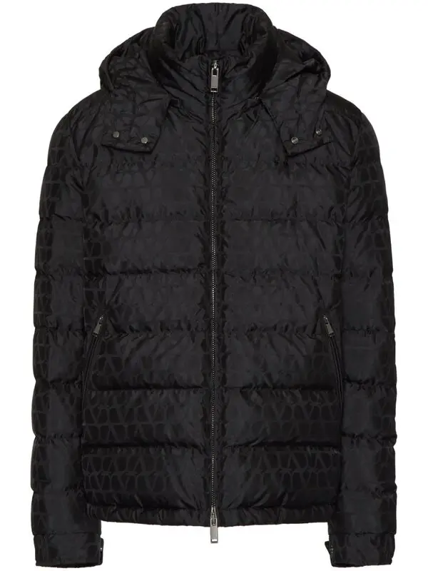 Valentino Garavani Toile Iconographe Padded Jacket - Black