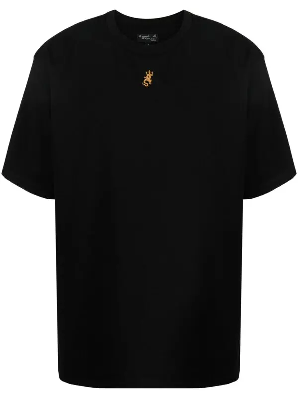 AGNÈS B. Lizard-embroidered Cotton T-shirt