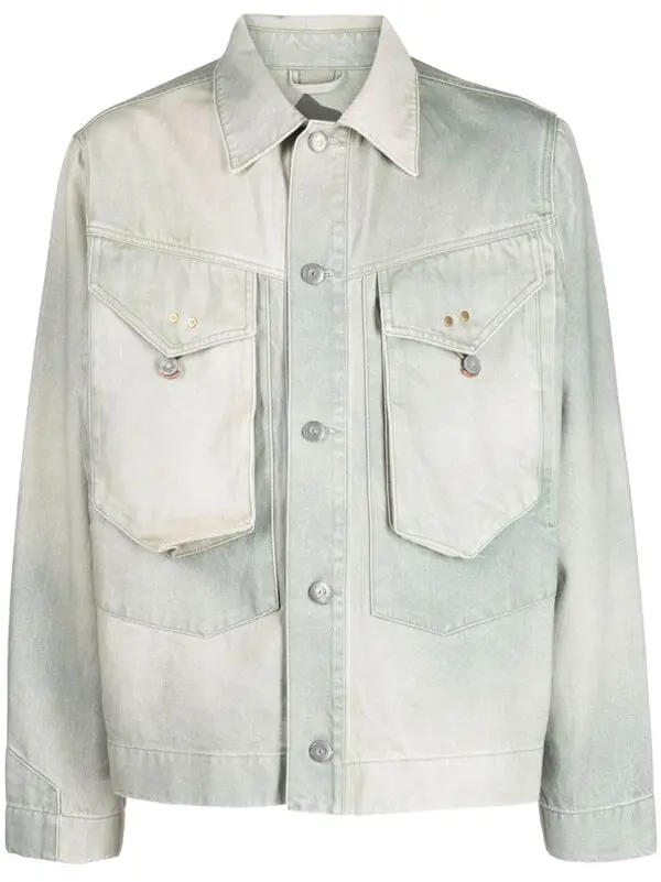 OBJECTS IV LIFE Panelled Denim Jacket - Green