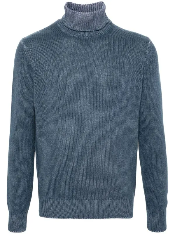 DELL'OGLIO Roll-neck Wool Blend Jumper