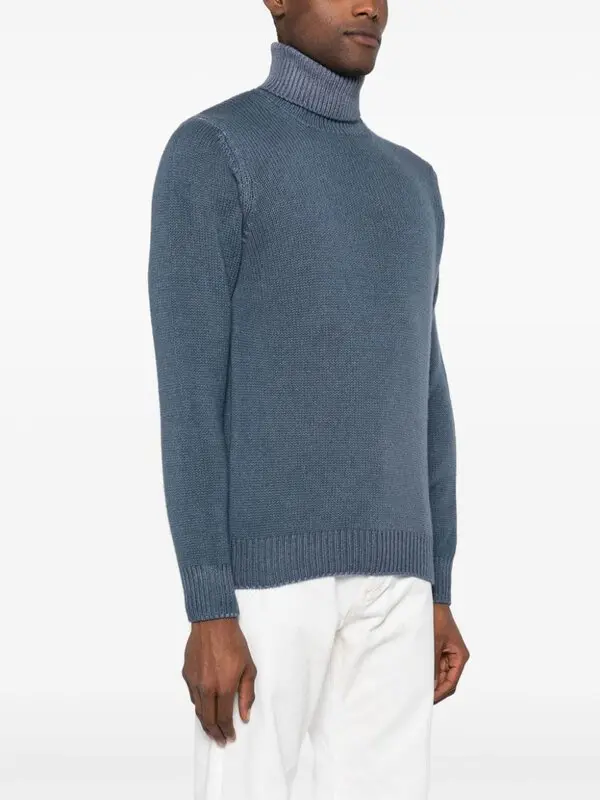 DELL'OGLIO Roll-neck Wool Blend Jumper