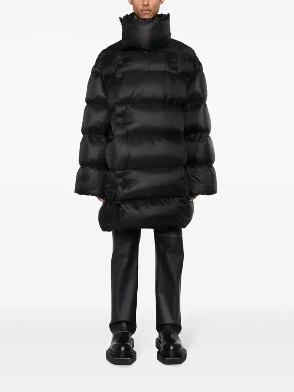 Rick Owens Funnel-neck Quilted Down Coat
