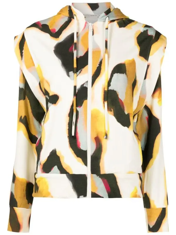 LENNY NIEMEYER Abstract-print Zip-up Hoodie - Multicolour