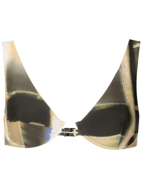 LENNY NIEMEYER Abstract-print Underwire Bikini Top - Multicolour