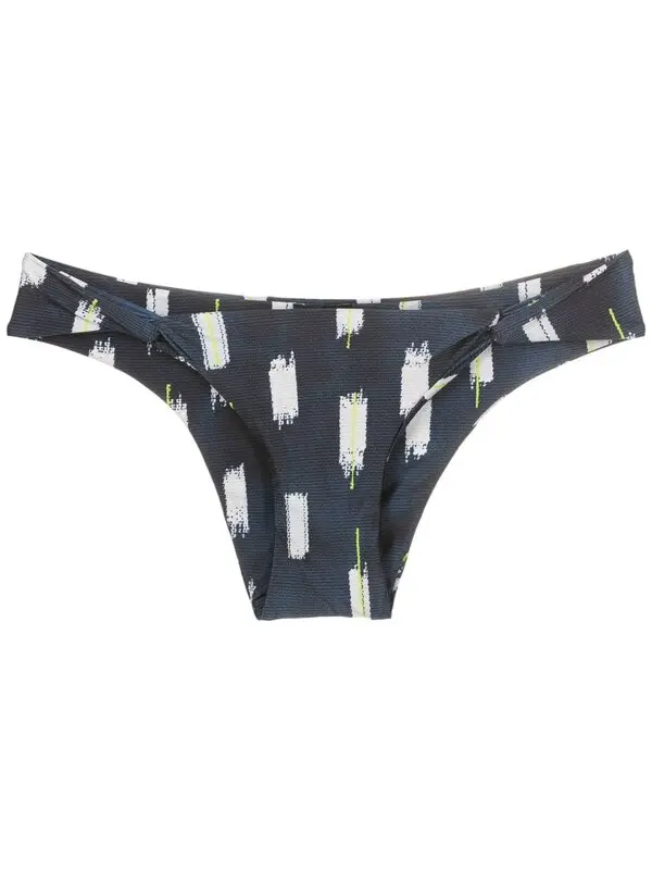 LENNY NIEMEYER Abstract-print Bikini Bottom - Blue