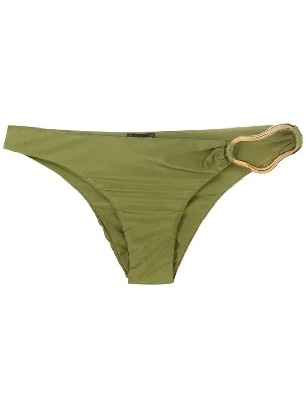 LENNY NIEMEYER Shimmery Low-rise Bikini Bottom - Green