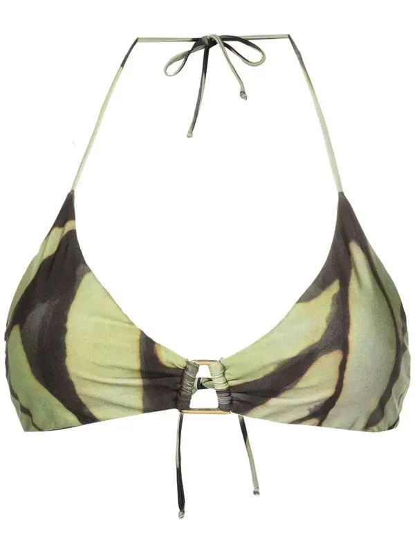 LENNY NIEMEYER Abstract Triangle Bikini Top - Green