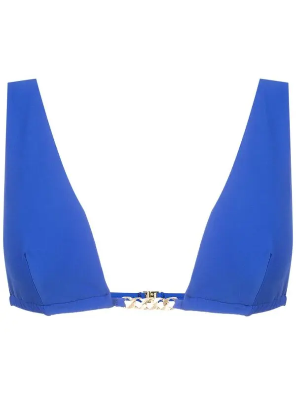 LENNY NIEMEYER Chain-trim Triangle Bikini Top - Blue