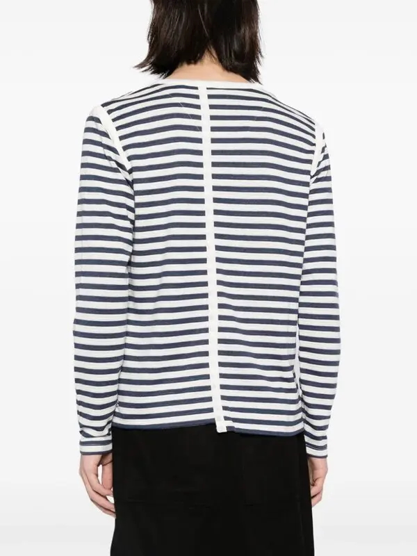 PRIVATE STOCK LABS Asymmetric Striped T-shirt