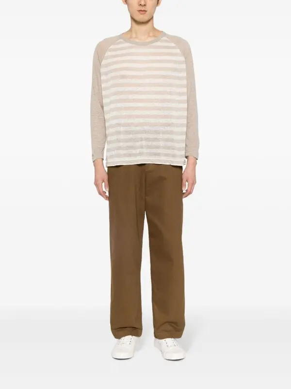 PRIVATE STOCK LABS Striped Linen Jumper