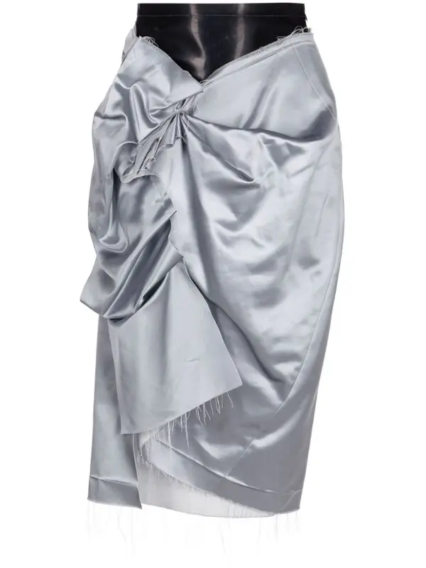 MAISON MARGIELA Deconstructed Satin Skirt - Blue