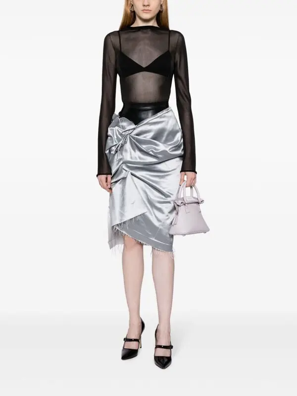 MAISON MARGIELA Deconstructed Satin Skirt - Blue
