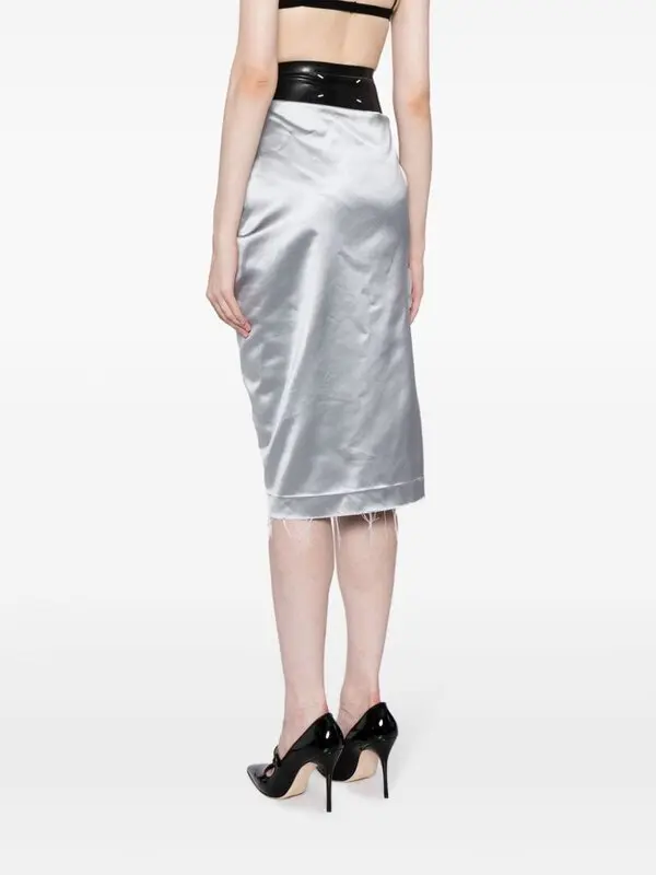 MAISON MARGIELA Deconstructed Satin Skirt - Blue