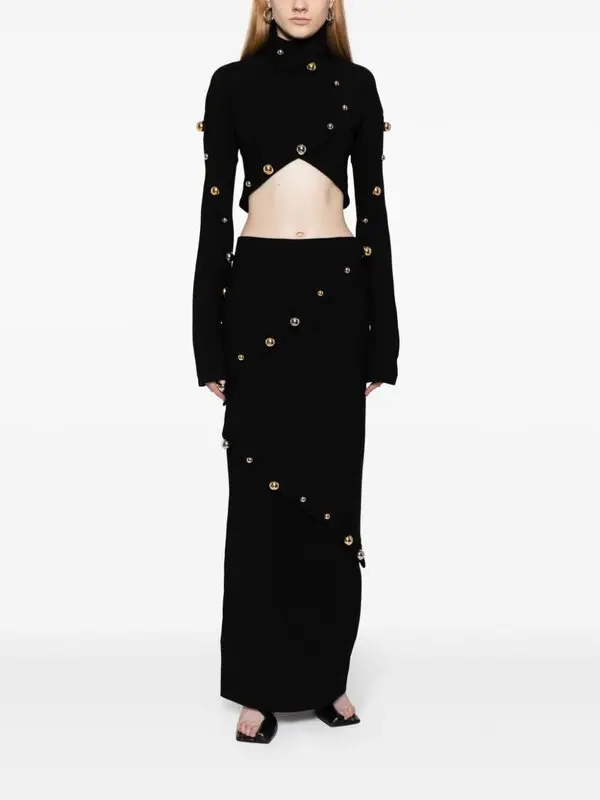 A.W.A.K.E. Mode Buttoned Pencil Skirt