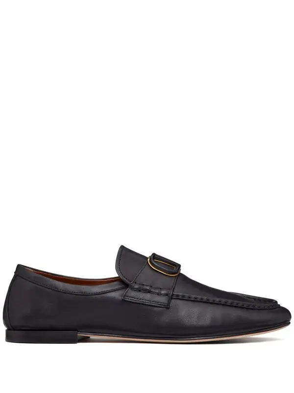 Valentino Garavani Vlogo Signature Leather Loafers