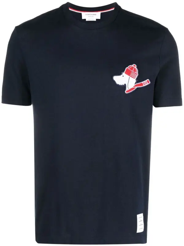 Thom Browne Hector-patch Short-sleeve T-shirt