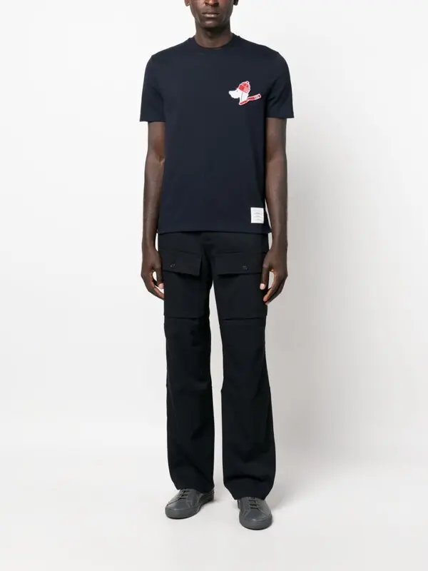 Thom Browne Hector-patch Short-sleeve T-shirt