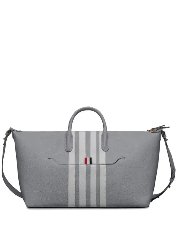 Thom Browne 4-bar Stripe Tote Bag - Grey