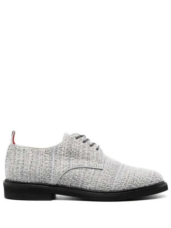 Thom Browne Tweed Oxford Shoes In Grey - 50% Off | Editorialist