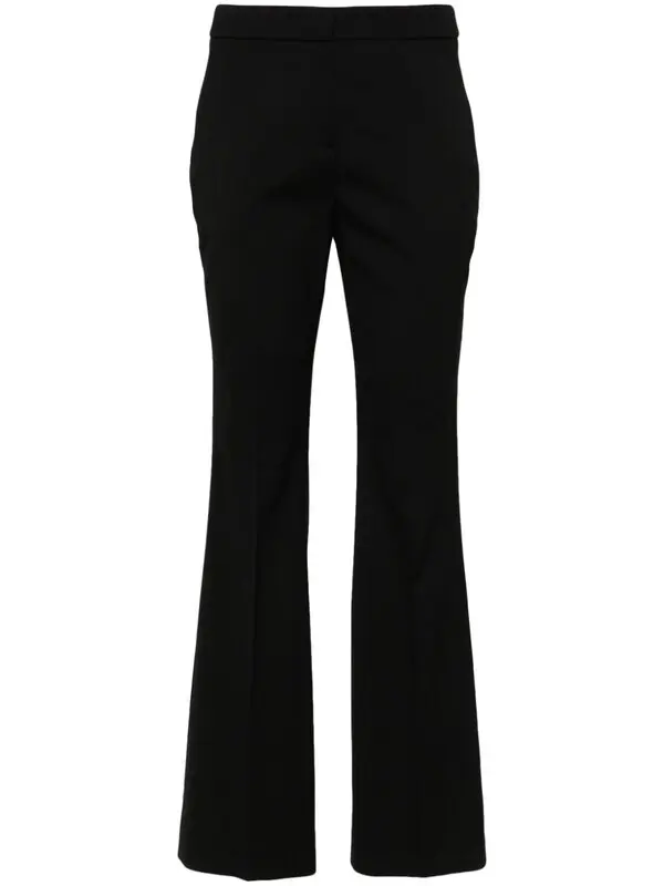 LARDINI Pressed-crease Flared Trousers