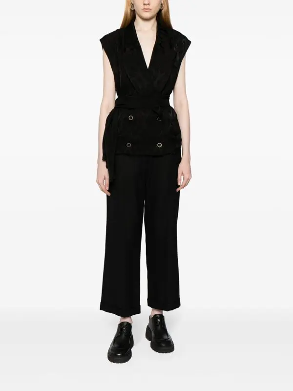 UMA WANG Jacquard Double-breasted Vest