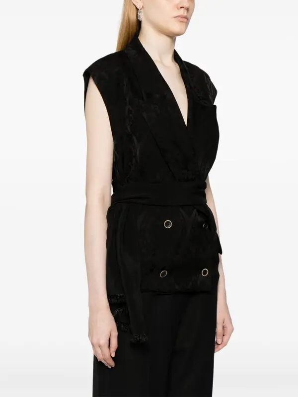 UMA WANG Jacquard Double-breasted Vest