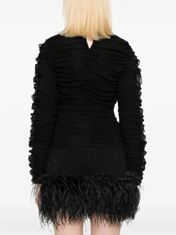 Magda Butrym Ruched Silk-blend Top