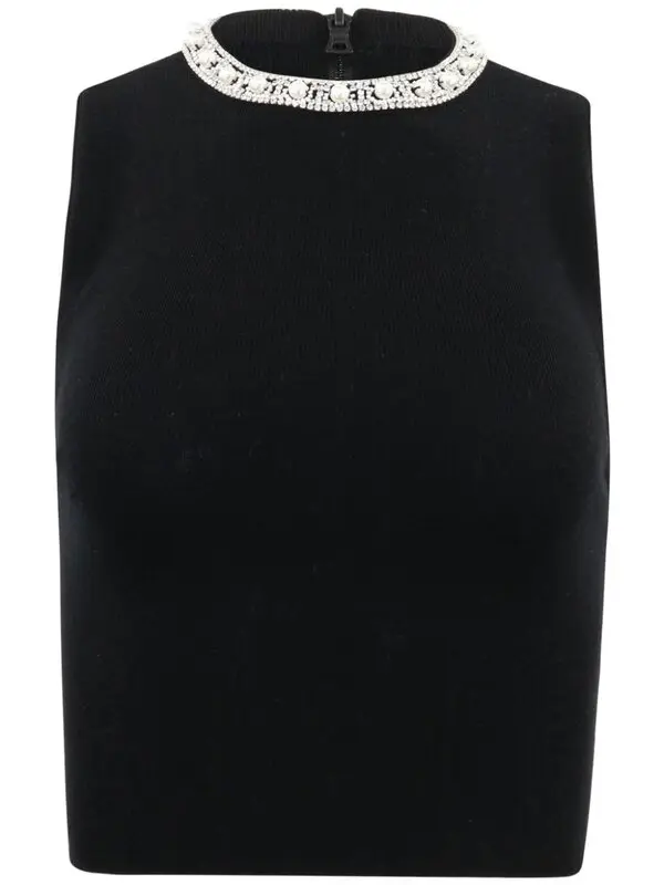 Alice + Olivia Amity Pearl-embellished Top