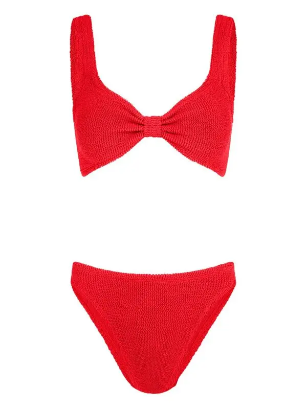 Hunza G Bonnie Seersucker Bikini - Red