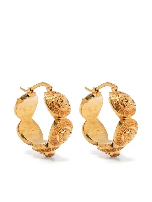 Versace Tribute Medusa Hoop Earrings - Gold