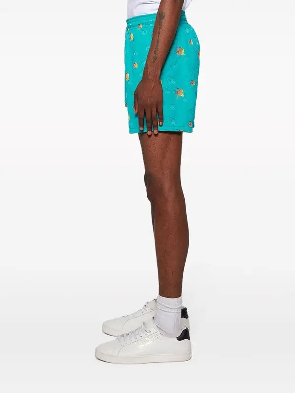Vilebrequin Piranhas Embroidered Swim Shorts - Green