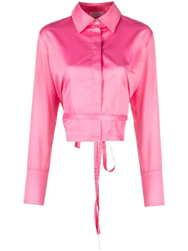 PATOU Cut-out Cropped Shirt
