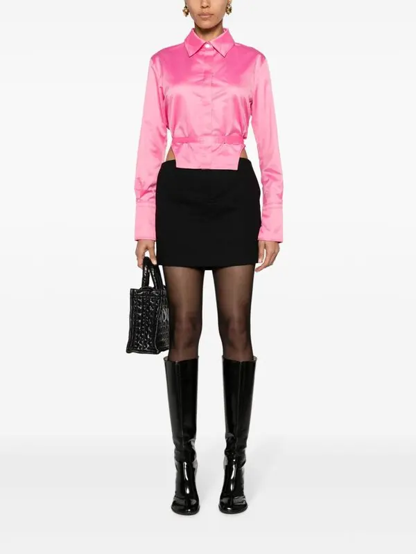 PATOU Cut-out Cropped Shirt