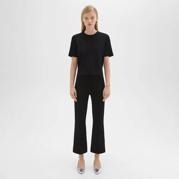 Theory Cropped Flare Pant - Black