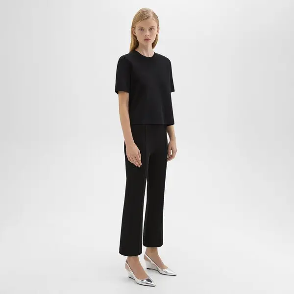 Theory Cropped Flare Pant - Black