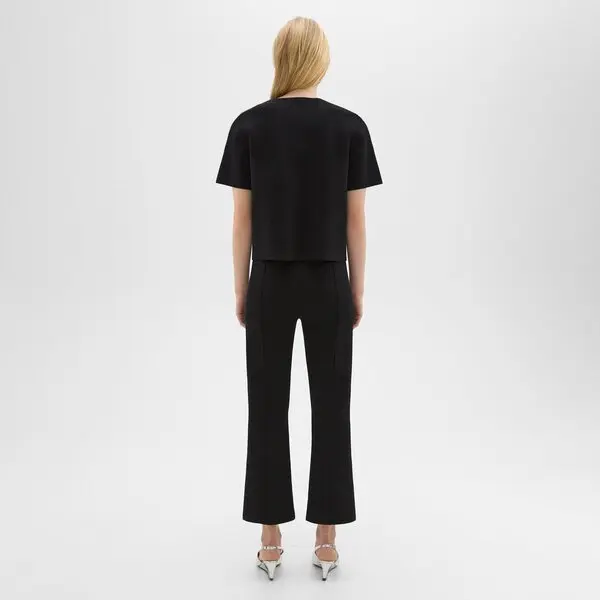 Theory Cropped Flare Pant - Black
