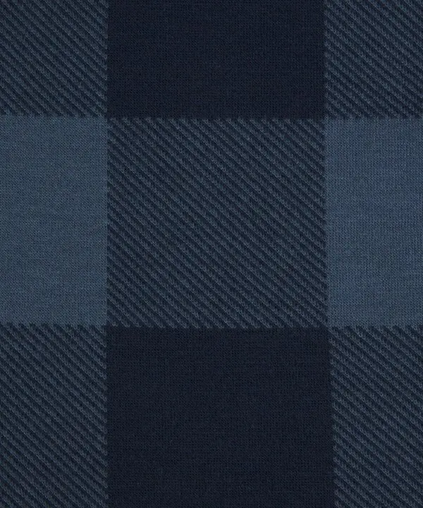 Lululemon Soft Knit Overshirt - Check Plaid True Navy Iron Blue