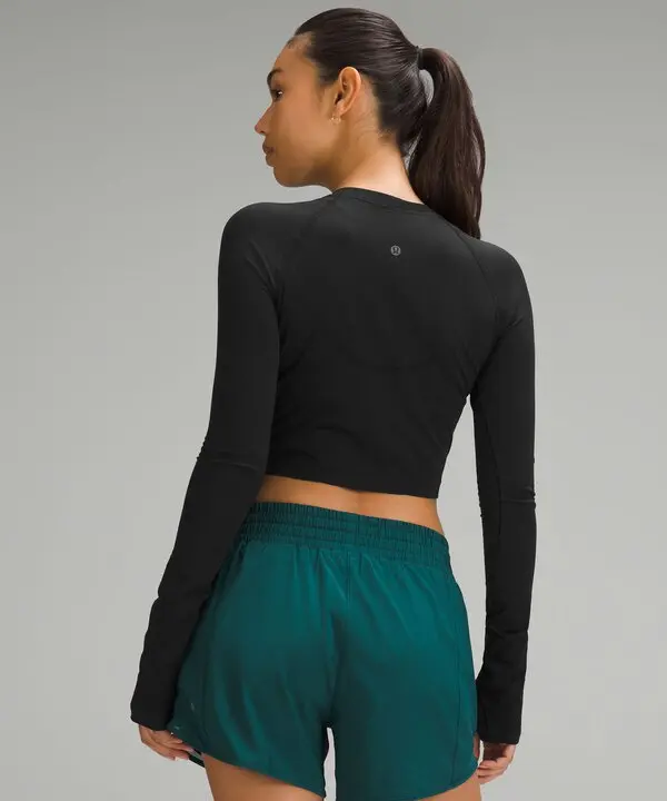 Lululemon Swiftly Tech Cropped Long-sleeve Shirt 2.0 - Black/black