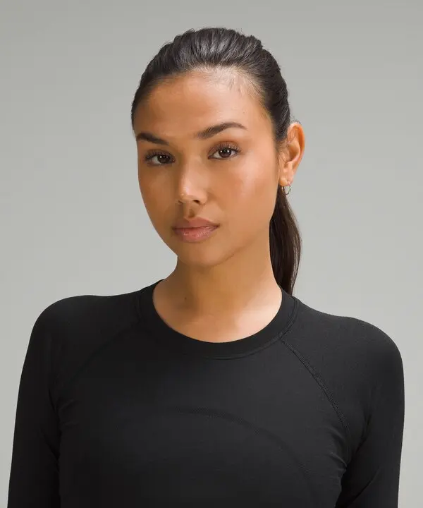 Lululemon Swiftly Tech Cropped Long-sleeve Shirt 2.0 - Black/black