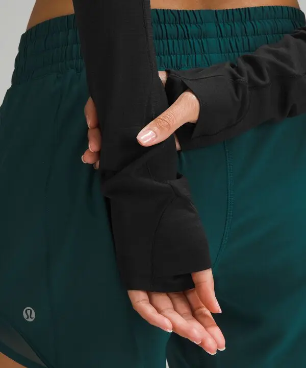 Lululemon Swiftly Tech Cropped Long-sleeve Shirt 2.0 - Black/black