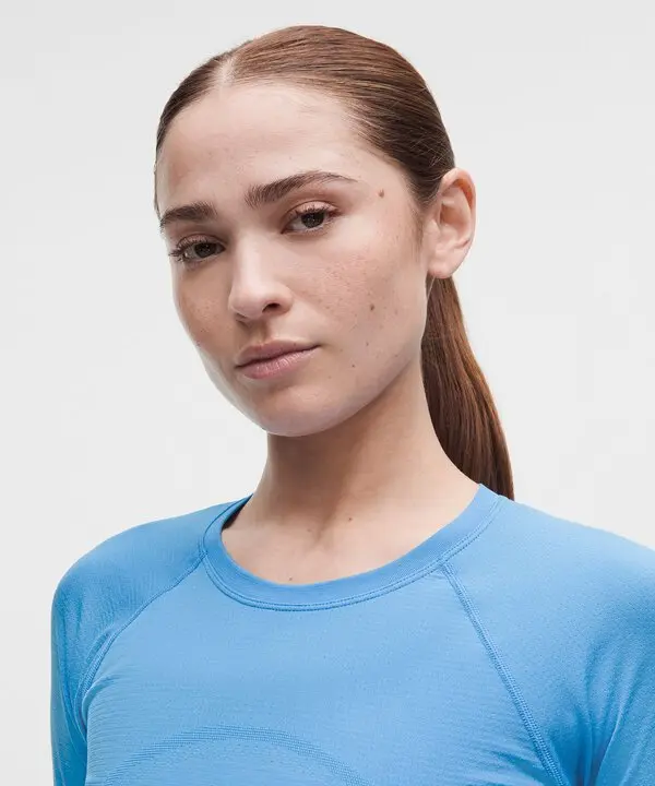 Lululemon Swiftly Tech Cropped Long-sleeve Shirt 2.0 - Ocean Wave/ocean Wave