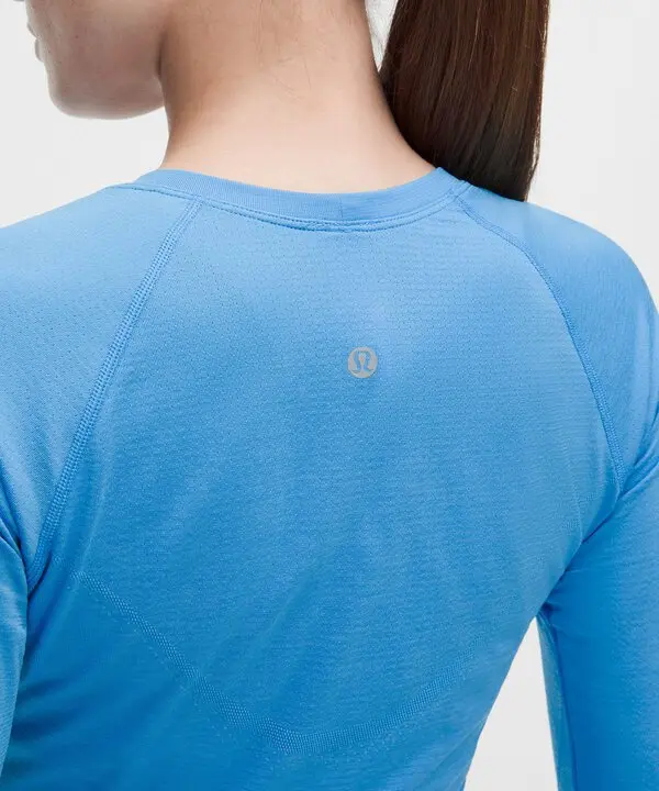 Lululemon Swiftly Tech Cropped Long-sleeve Shirt 2.0 - Ocean Wave/ocean Wave