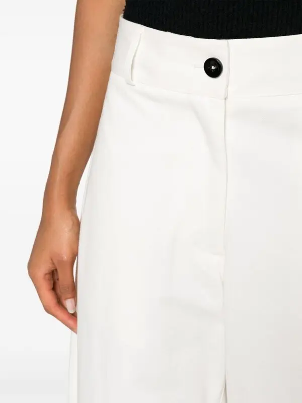 JIL SANDER High-waist Wide-leg Trousers - White