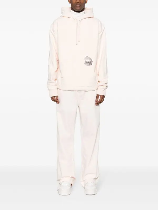 OBJECTS IV LIFE Logo-print Organic Cotton Hoodie - Neutrals