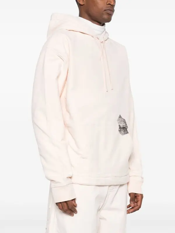 OBJECTS IV LIFE Logo-print Organic Cotton Hoodie - Neutrals