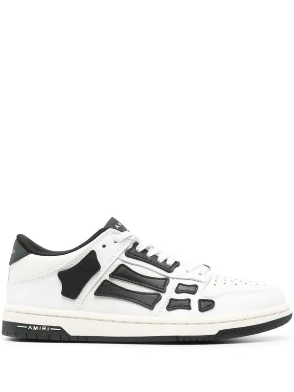 Amiri Skel Leather Sneakers - White